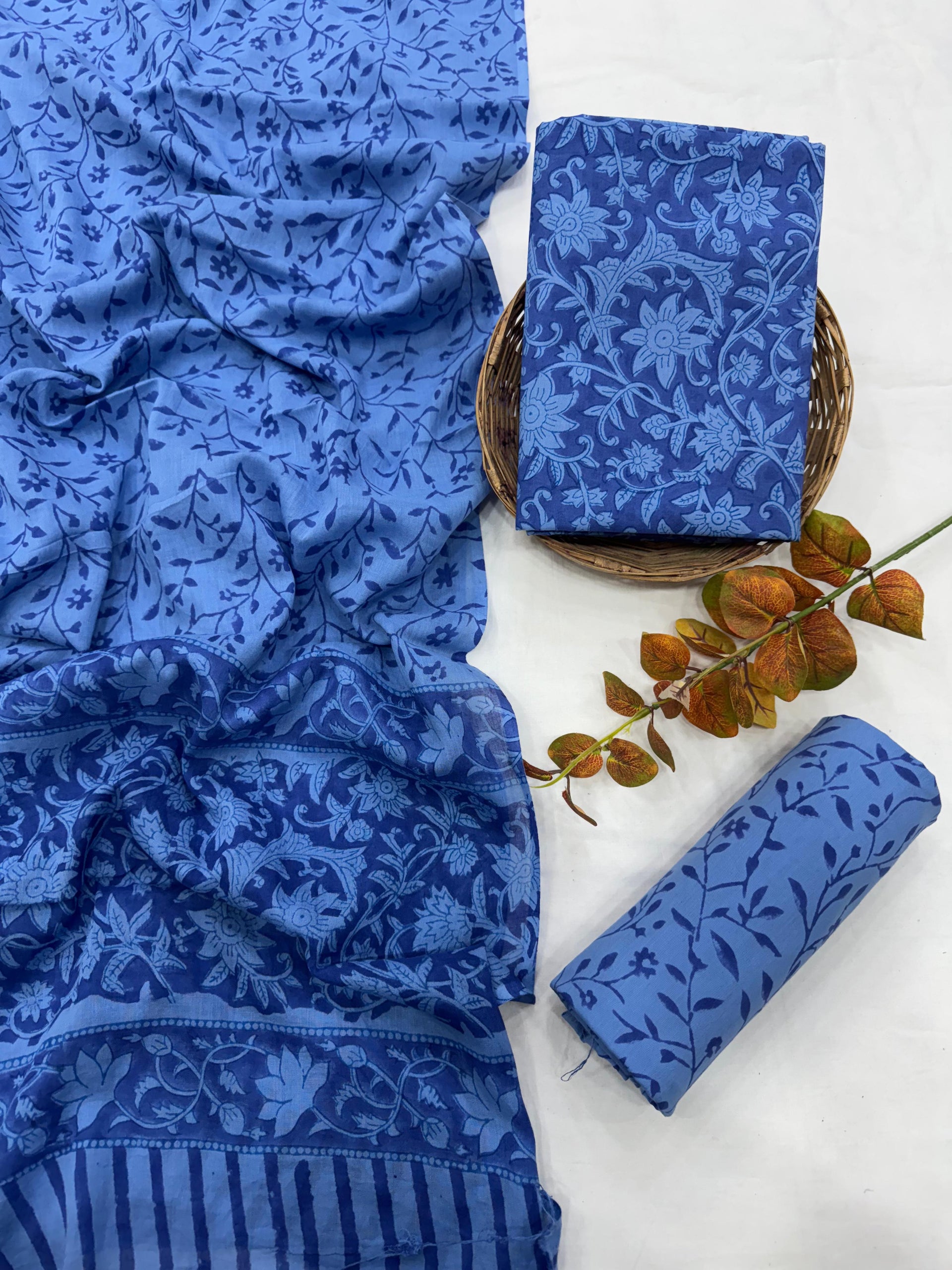 Cotton Suit MulMul Dupatta – Bagru Hastkala Printers